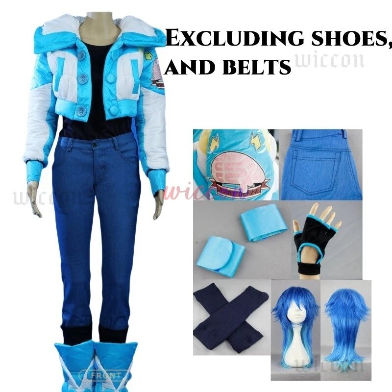 Косплей костюм Сергаки Аоба Athemis Dramatical Murder Синий, S, Costume and wig