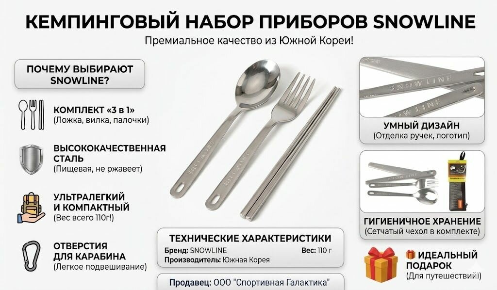 Snow Line набор Spoon Set Small