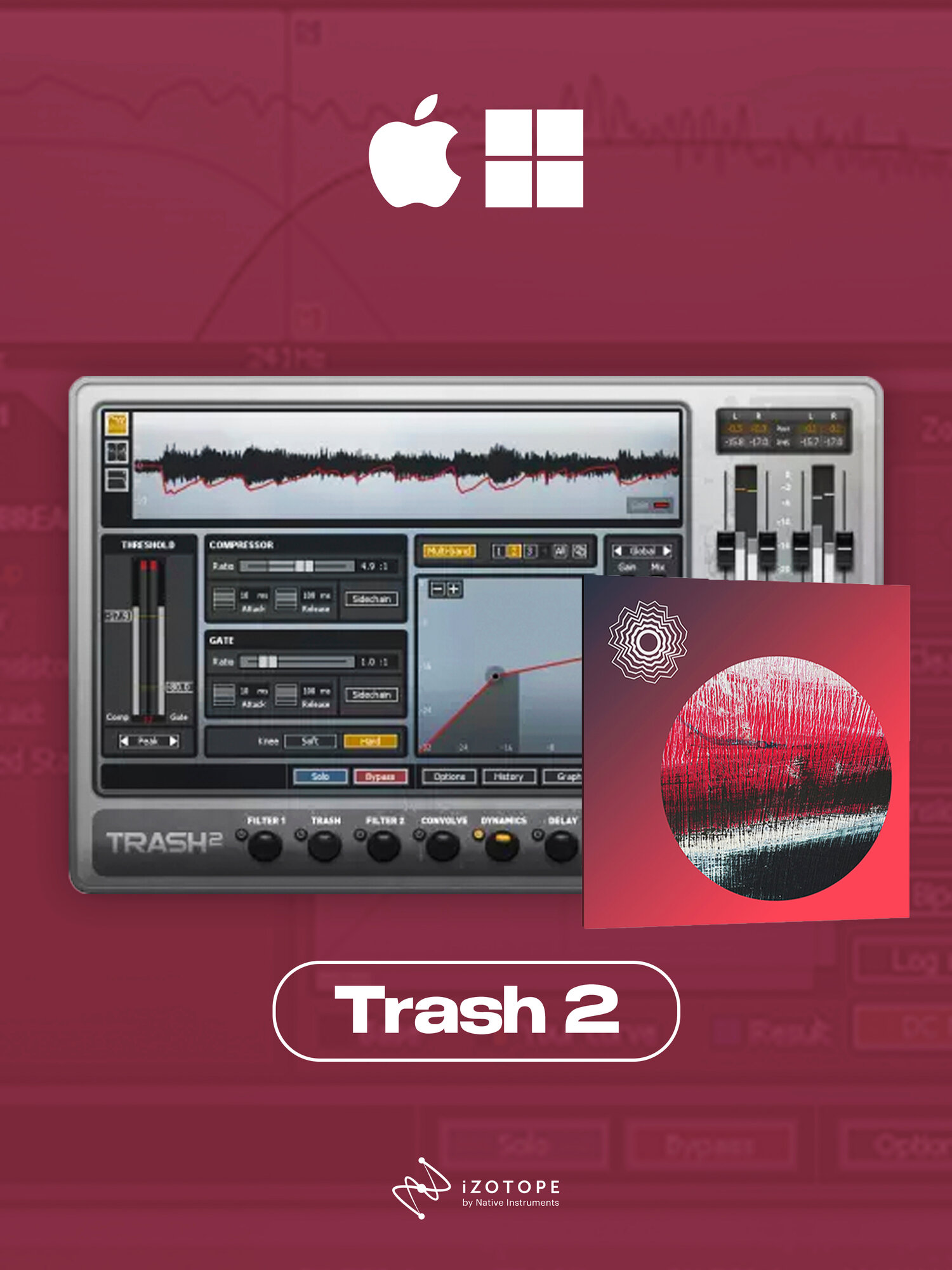 IZotope Trash 2 (лицензионный ключ) для macOS и Windows, Россия & СНГ