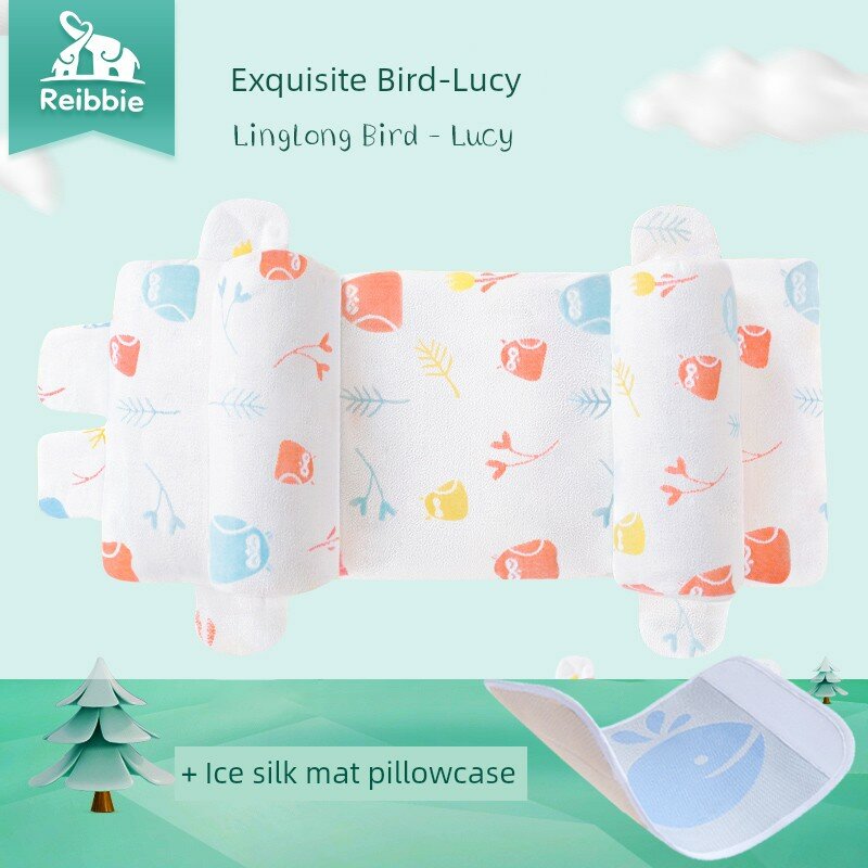 Ортопедическая детская подушка Linglong Lucy с охлаждающим матом, летний наполнитель из гречневой шелухи, предотвращает