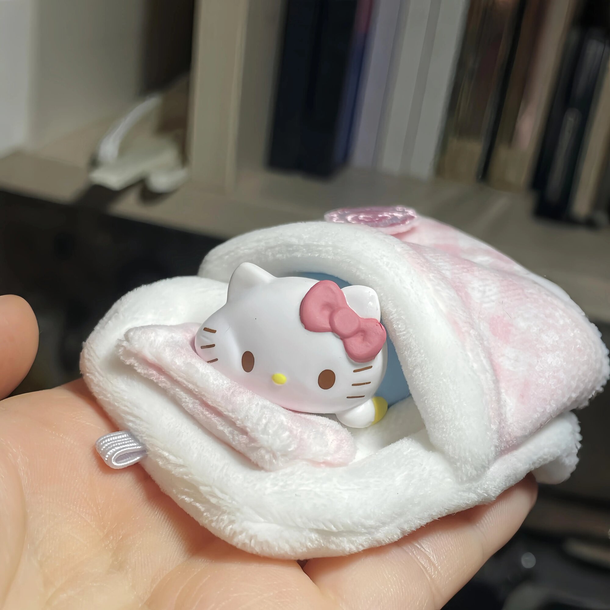 Сумка для хранения мини-кукольных фигурок Hello Kitty с рисунком рыбьего панциря, подходит для кукол 8 см, малый размер