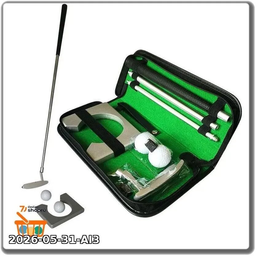 PGM Pro Golf Master Набор для игры в гольф, мини гольф, длина 80 см, серый, синий, светло-синий