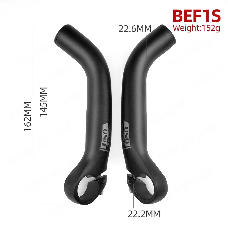 UNO Рога для руля велосипеда BEF1S Black