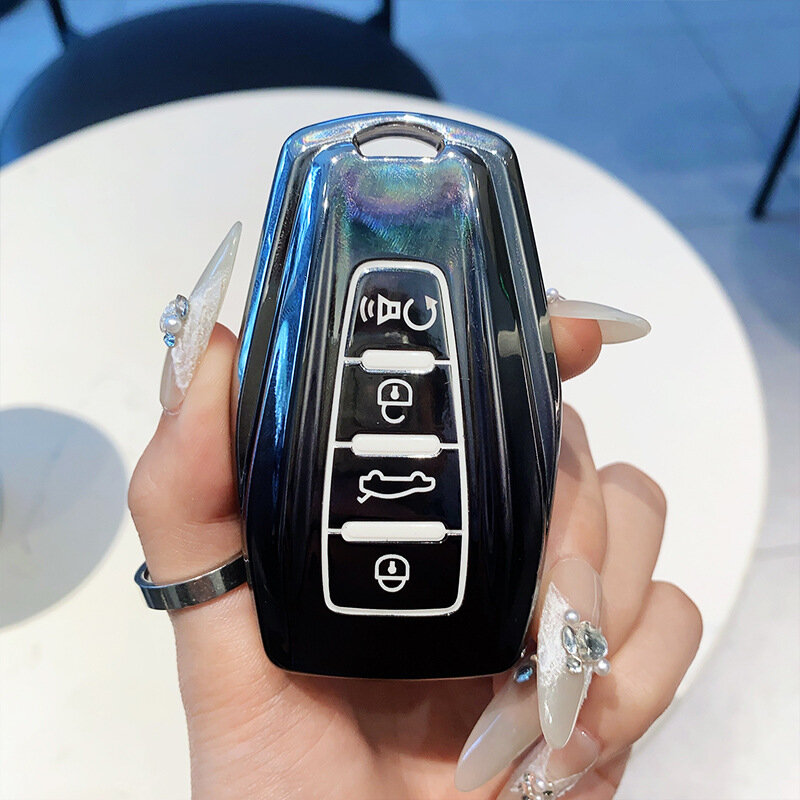 Градиентный черный чехол для автомобильного ключа для моделей Geely, включая Тяньгао, Янчэн X6, Бинь Юэ, Бинь Руй, Бо