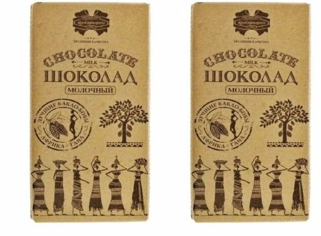 Коммунарка Шоколад Крафт, молочный, 75 гр, 2 шт