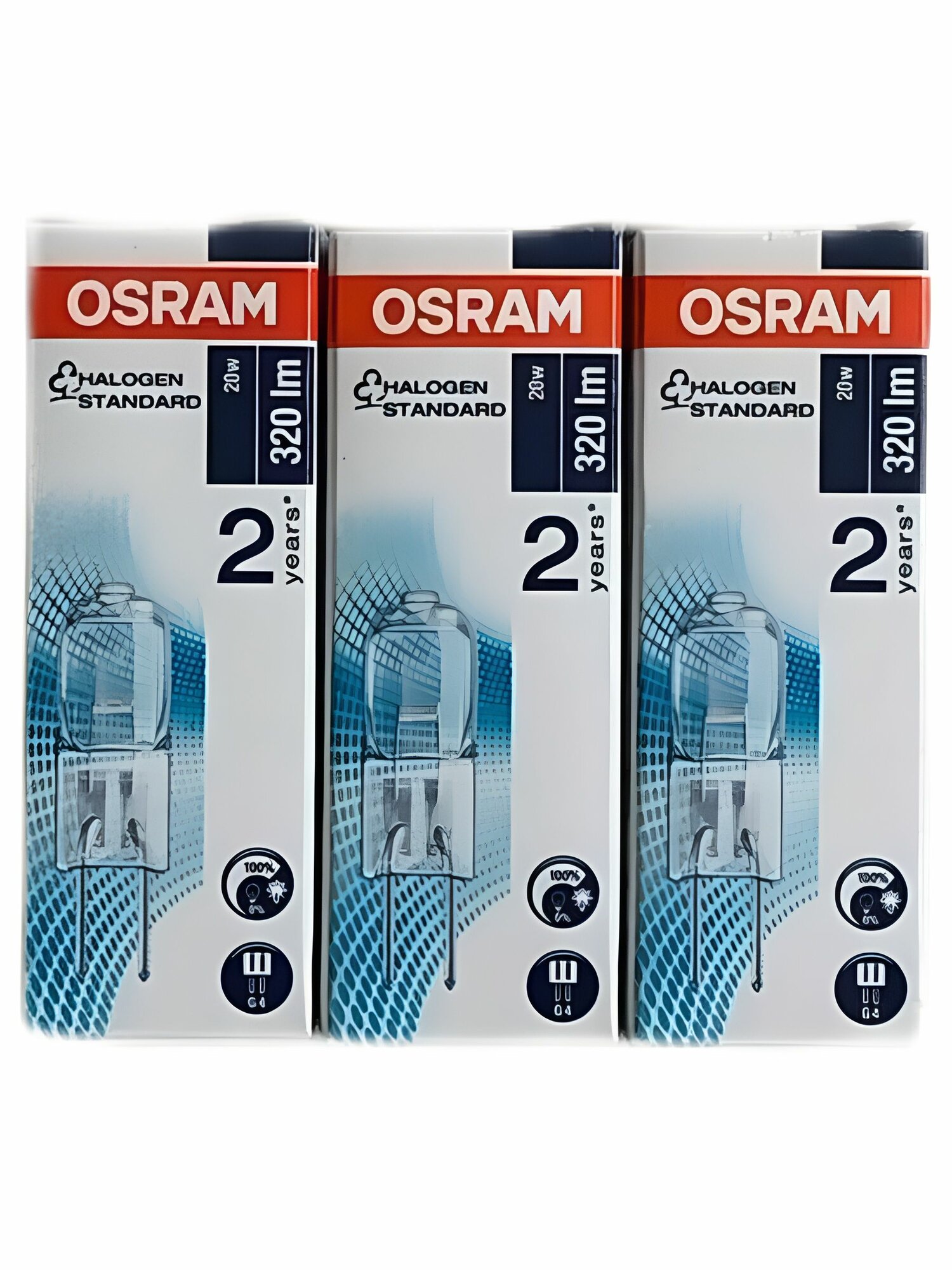 Лампа Osram 64425 G4 12V 20W - 3 шт