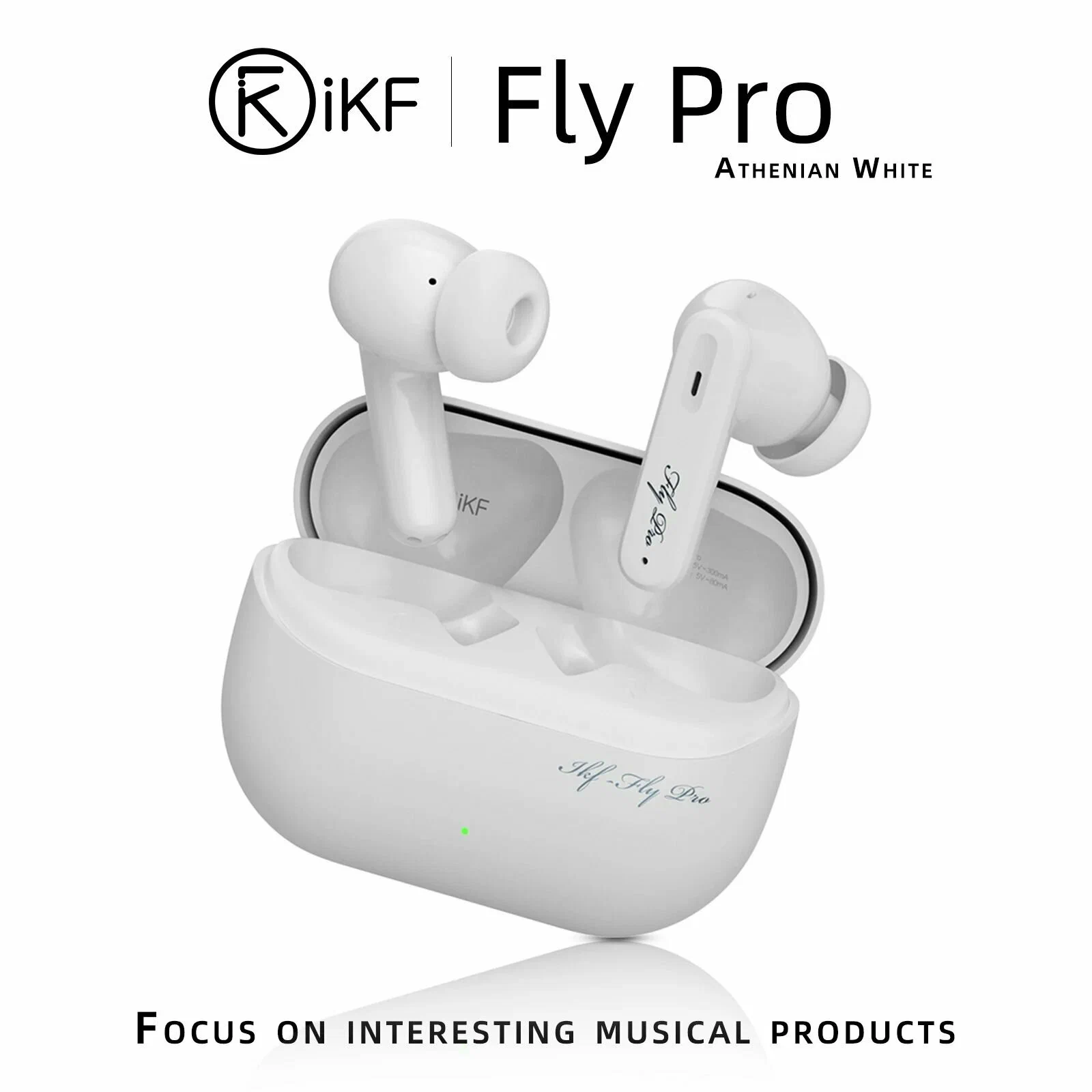 Беспроводные наушники iKF Fly Pro-вкладыши с активным шумоподавлением и длительным временем работы, белые