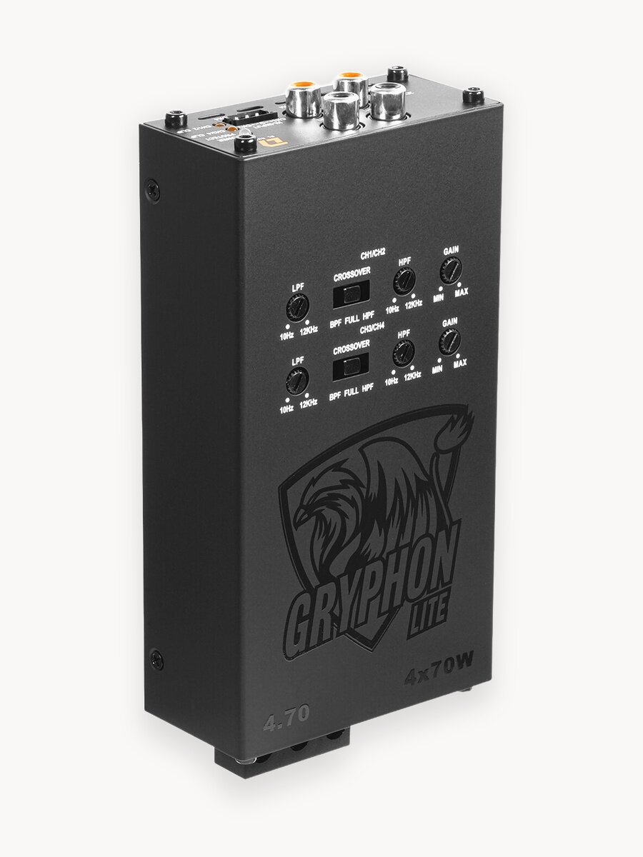 Усилитель автомобильный DL Audio Gryphon Lite 4.70 черный, 4 канала