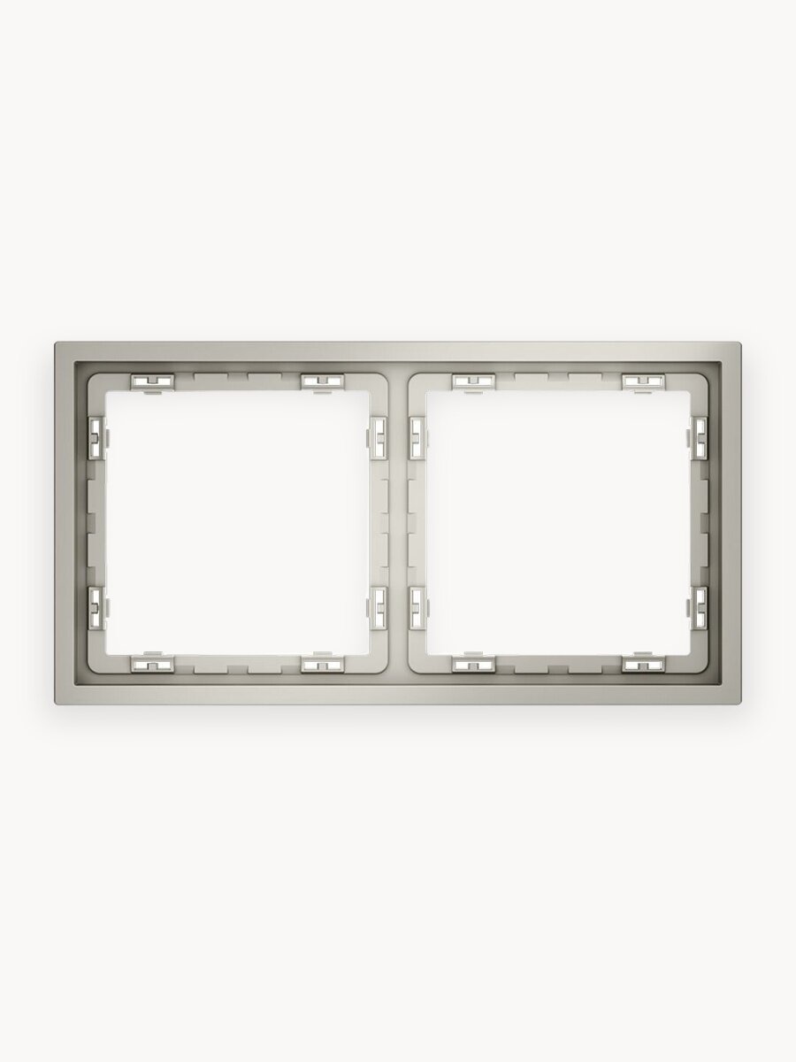 Рамка пластиковая для розетки и выключателя VOLTUM на 2 поста цвет кашемир VLS100203