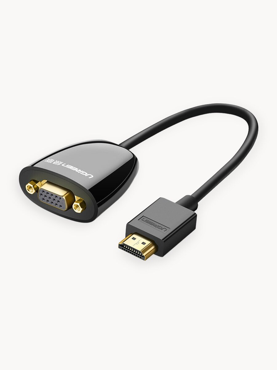 Видеоадаптер Ugreen HDMI - VGA, 1080p, позолоченный коннектор (40253)