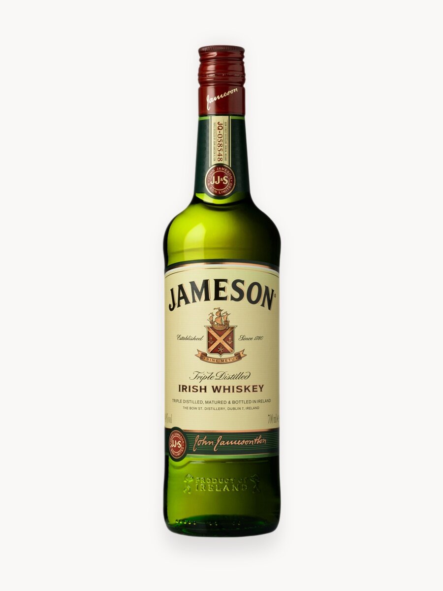Виски Jameson Irish Whiskey, 0,7 л, купажированный, Ирландия