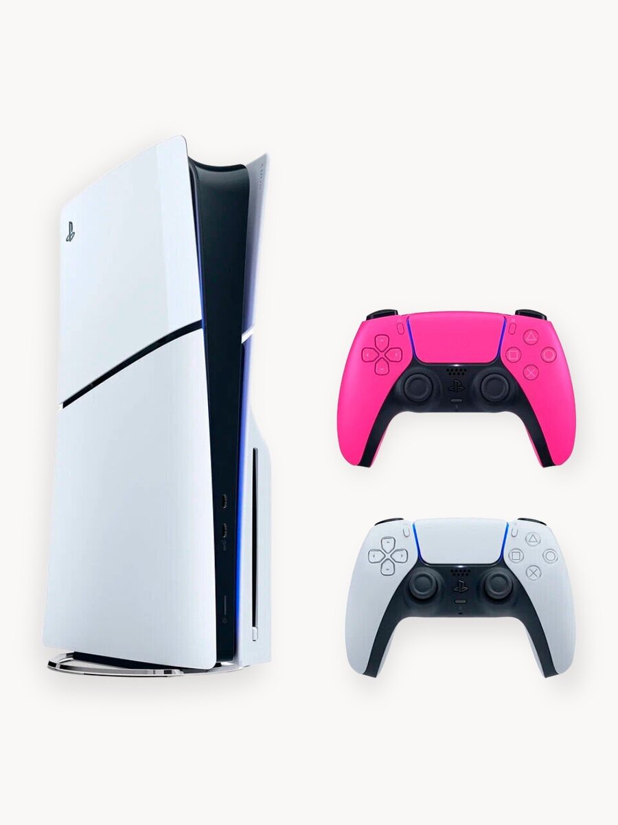 Игровая приставка Sony PlayStation 5 Slim, с дисководом, 1 ТБ, два геймпада, вилка Type A