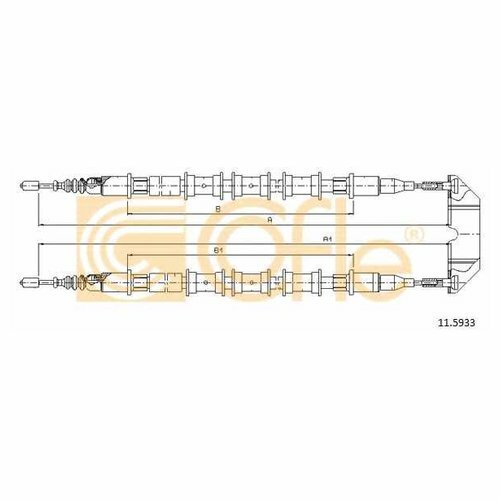 Тросик, cтояночный тормоз Cofle 115933 для Opel Vectra