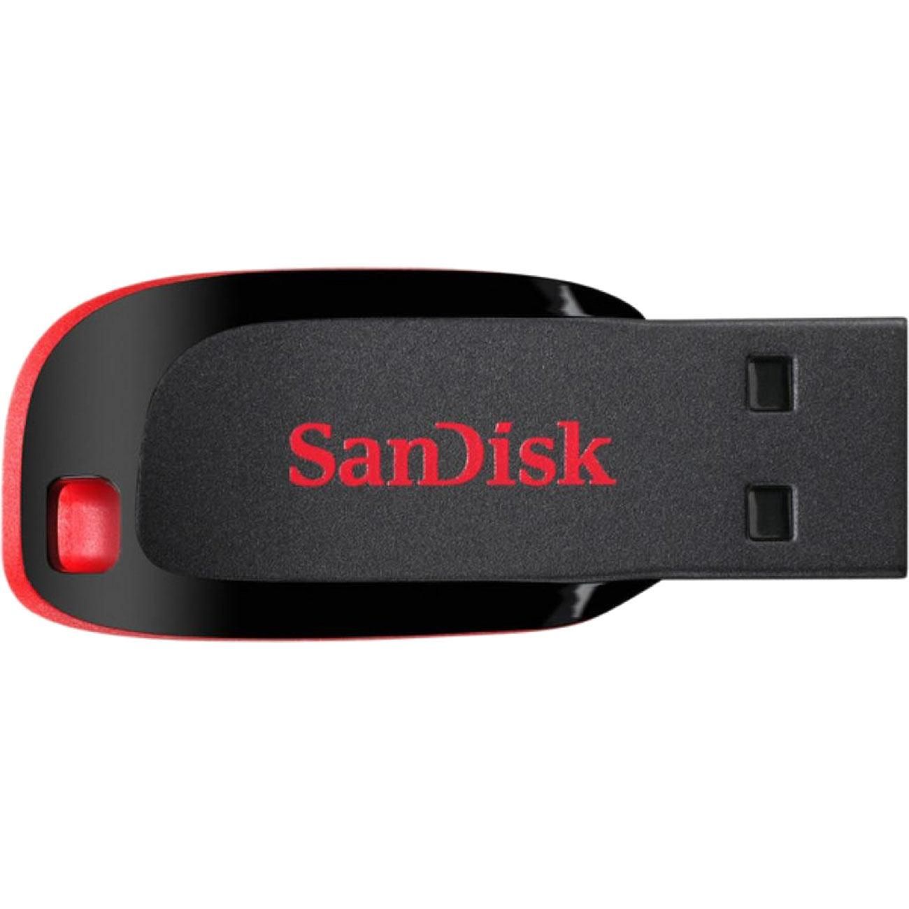 Флеш-диск SanDisk CZ50 Cruzer Blade 64GB USB2.0 черный/Red