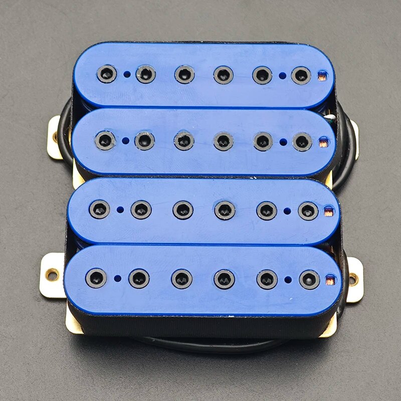 MAXCHEER Звукосниматели для электрогитары Humbucker черный BK Screw DeepBlue NB