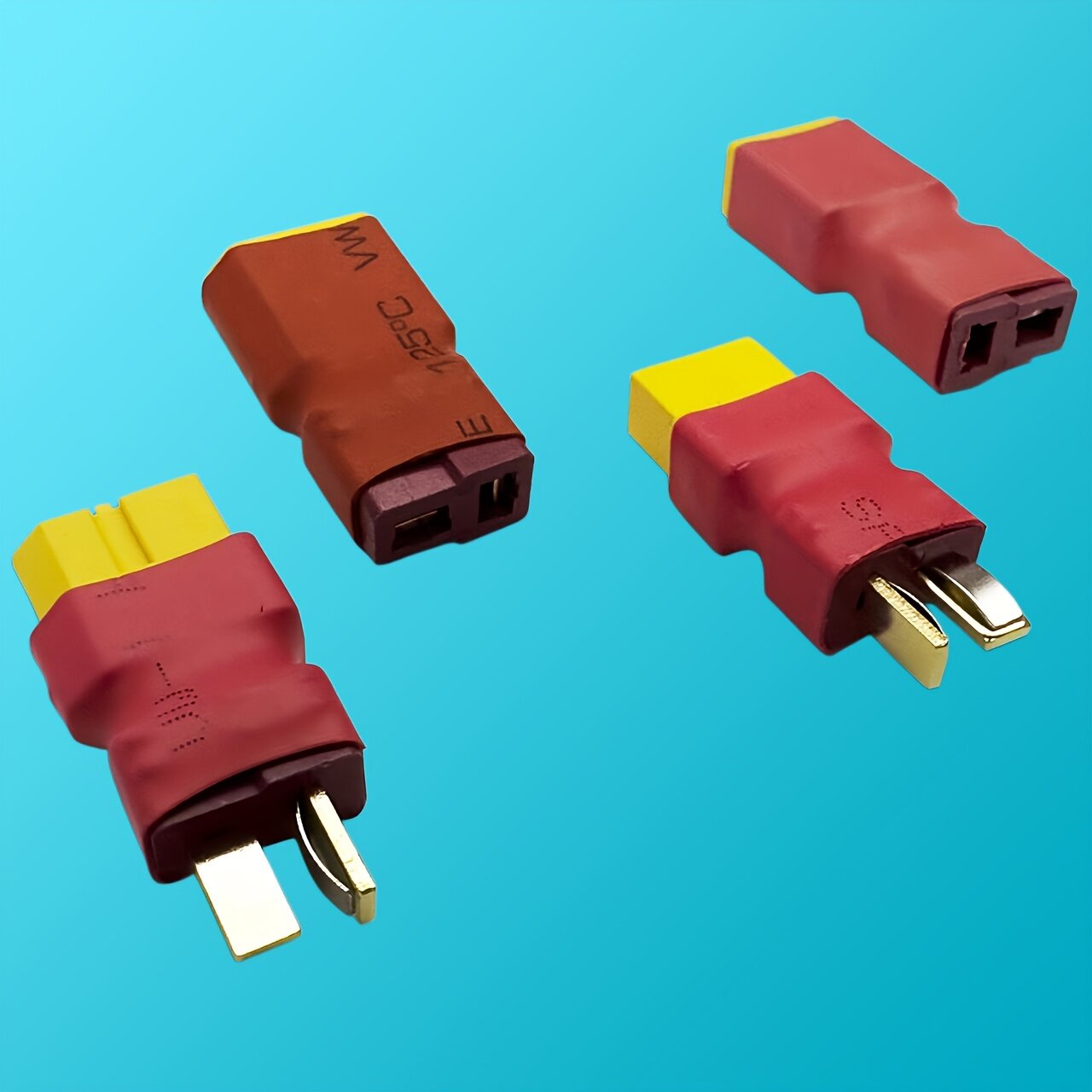 Переходники для разъема XT60 (Male-Female и Female-Male), 2 пары