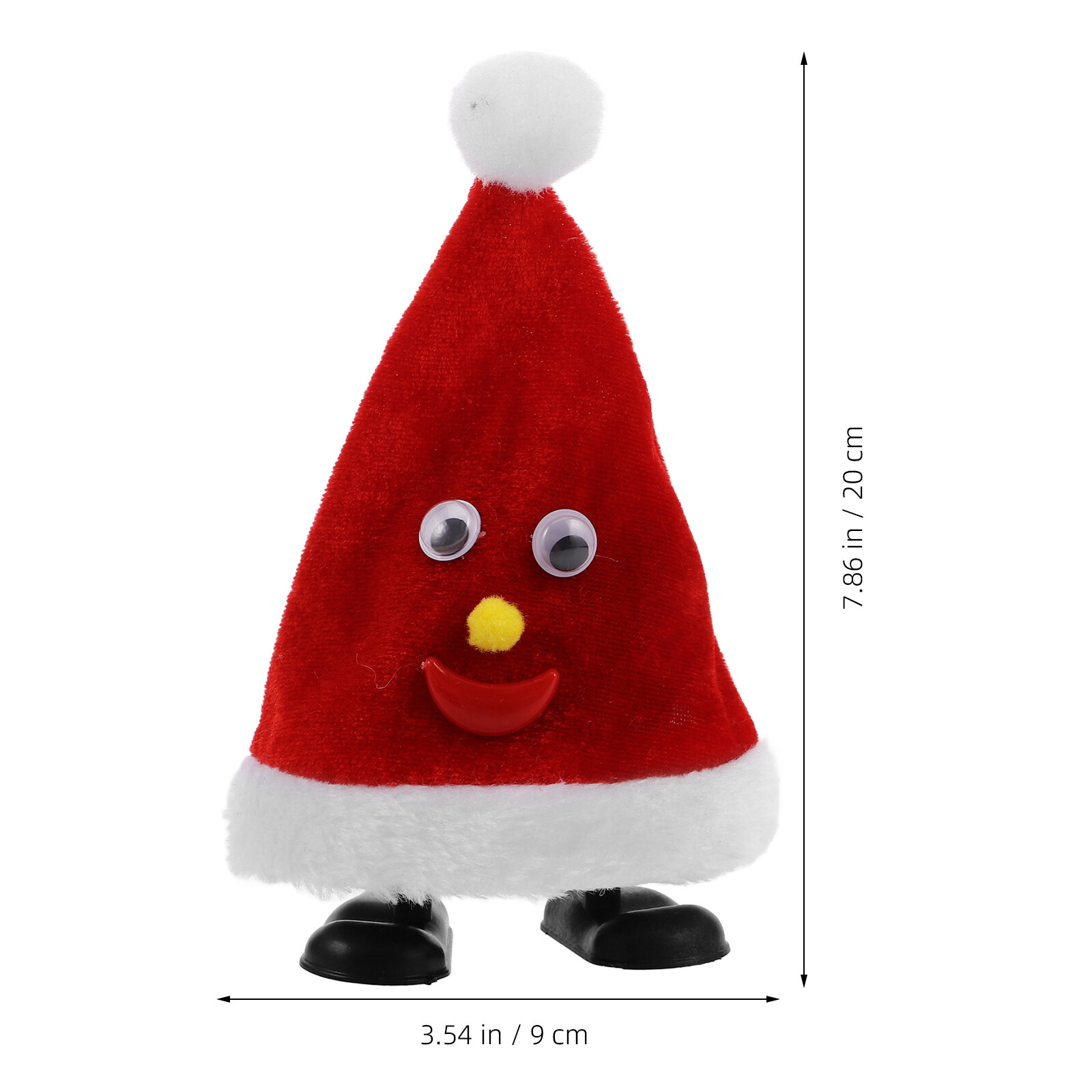 Игрушка В Forme Шапки Санты С Функцией Ходьбы 20.00X9.00X9.00Cm Для Рождественской Веселой Игры И Декорации
