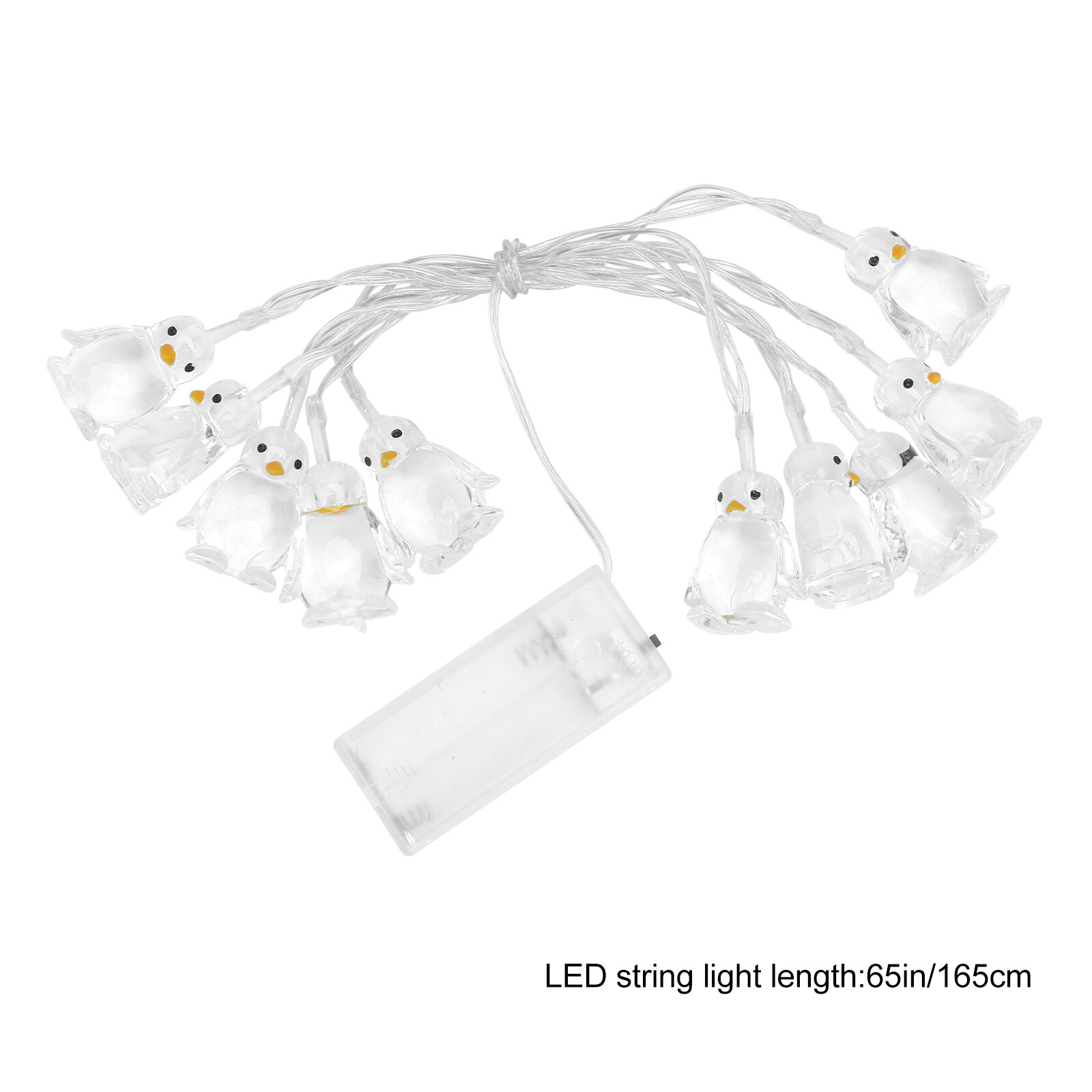 Световая Гирлянда 10 LED Пингвин Форма Декоративное Освещение Для Дома Сада И Праздников Размер 1 White