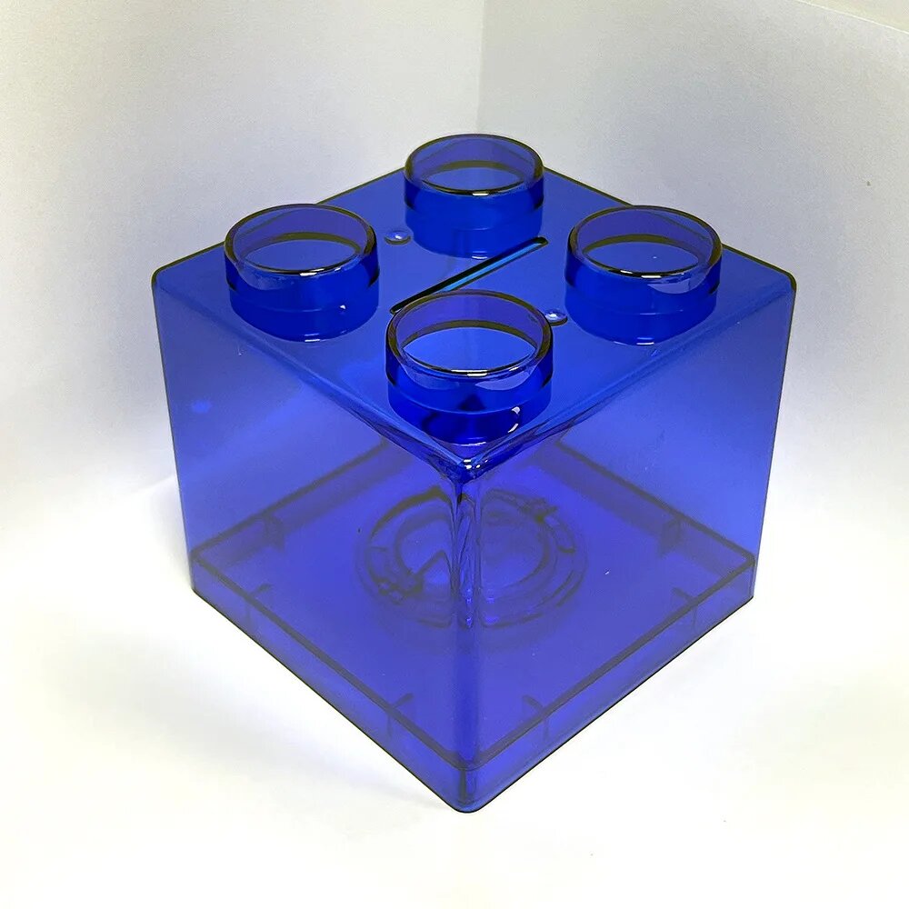 Прозрачные пластиковые блоки для сборки, набор из 108 штук Синий, blue