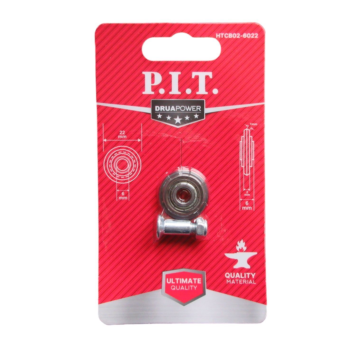 Ролик режущий для плиткореза P.I.T. DRUA HTCB02-6022 (22х6х6 мм, 90-93HRA, для HTIC05-1200A)