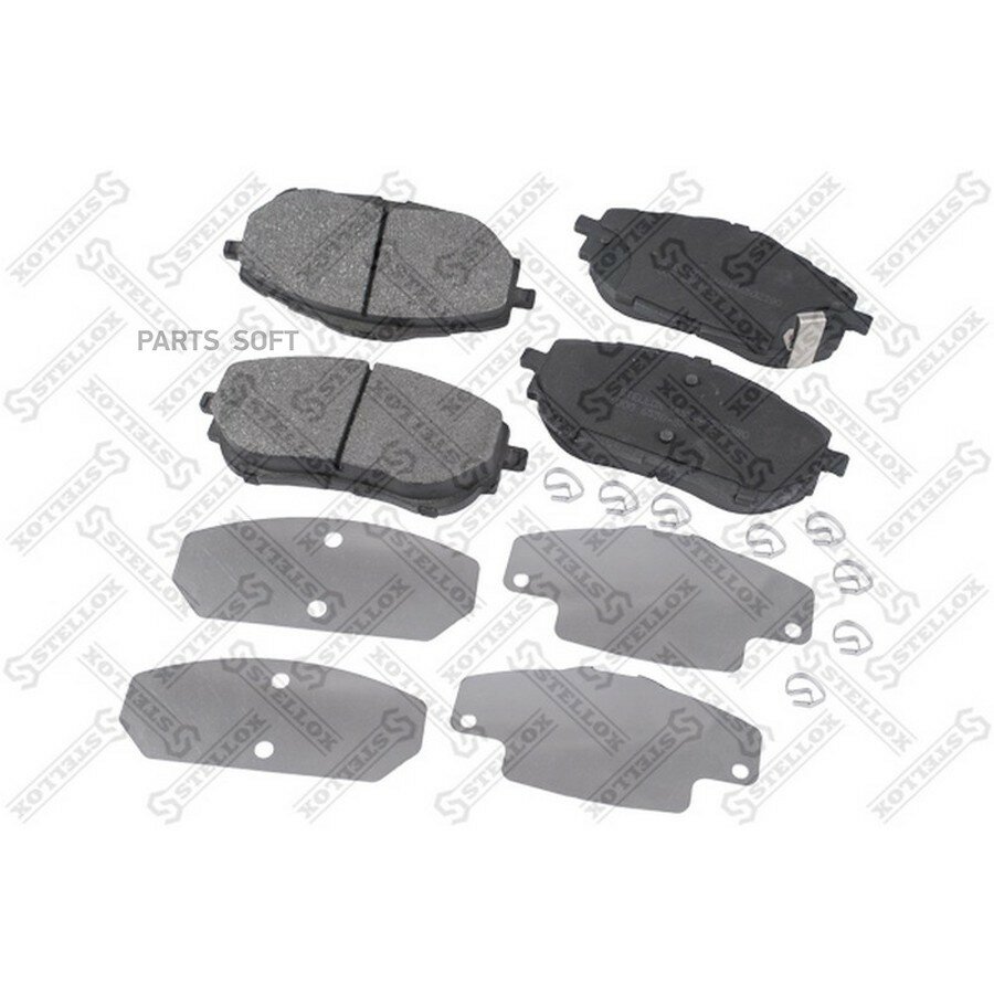 STELLOX 000655BSX 000 655B-SX колодки диск. перед. ! с антискрип. пластинами\ Toyota Corolla, Auris 1.3-1.8/1.4D 12>