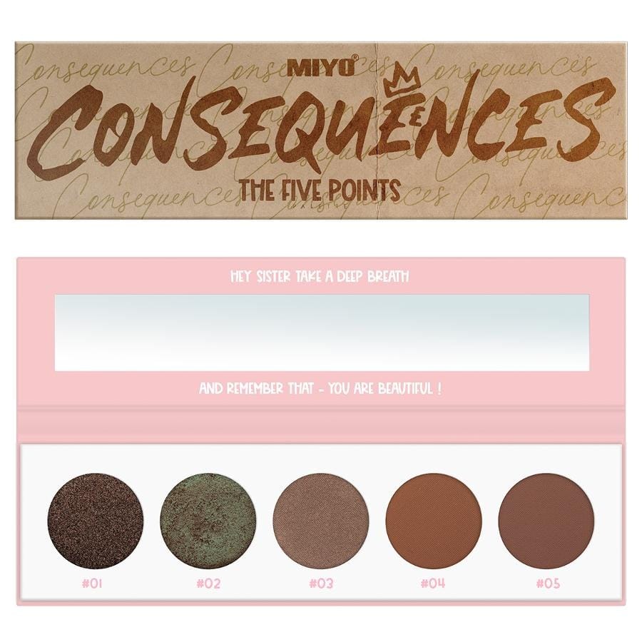 Тени для век MIYO The Five Points Palette Consequences, 6.5 г