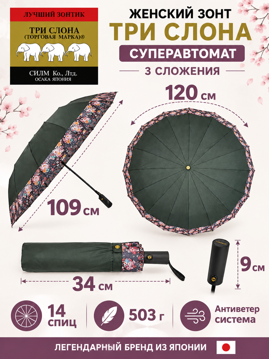 Зонт Три слона