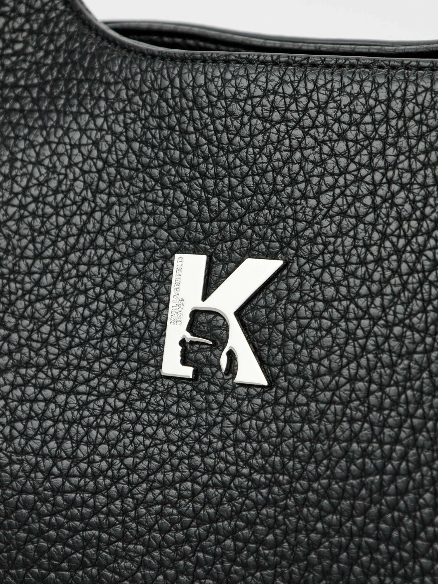 Сумка тоут KARL LAGERFELD JEANS K LOGO TOTE, фактура зернистая, матовая, черный — фото 1