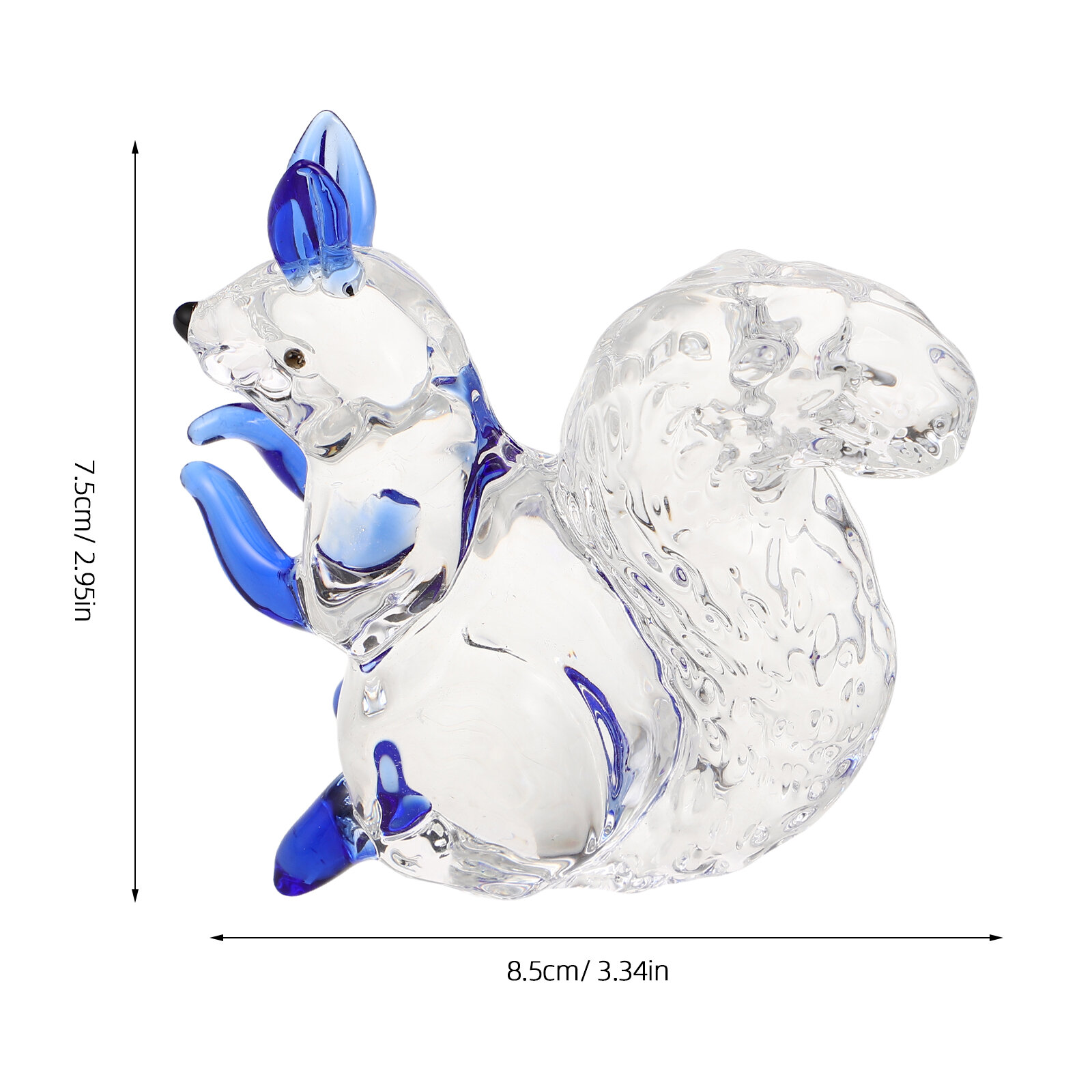 Сquirrel Figurine Из Хрусталя Для Украшения Дома И Сада Статуэтка 8 50X7 50X3 50Cm