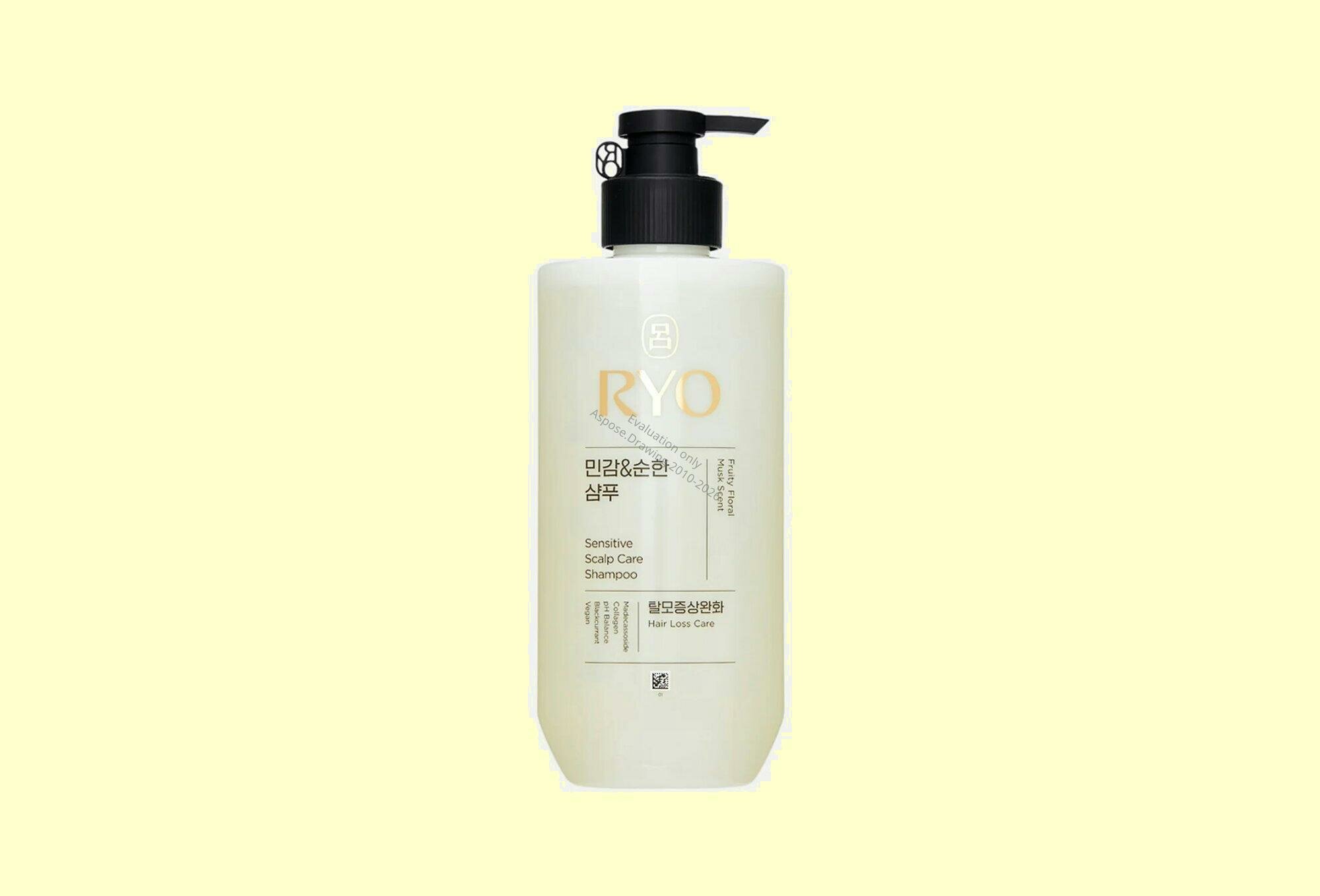 Шампунь RYO "Sensitive Scalp Care", для чувствительной кожи, для женщин, 480мл