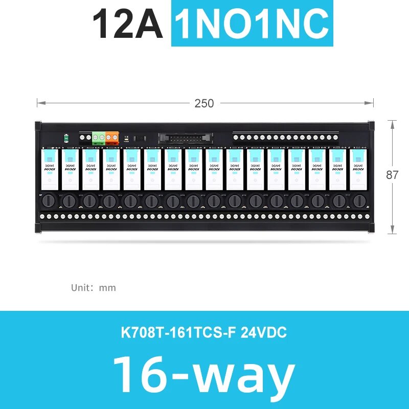 ENMG K708T Релейный модуль 8-16 канальный 24В 12А 16-Way 12A 1ON1NC