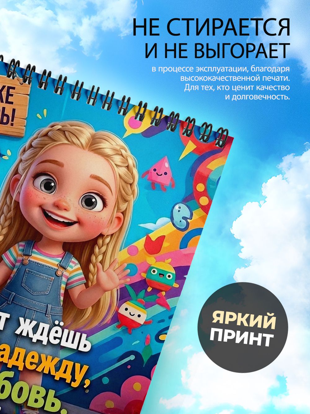 Блокнот А6 - Бывает ждёшь Веру Надежду Любовь А тут Сашка — фото 1