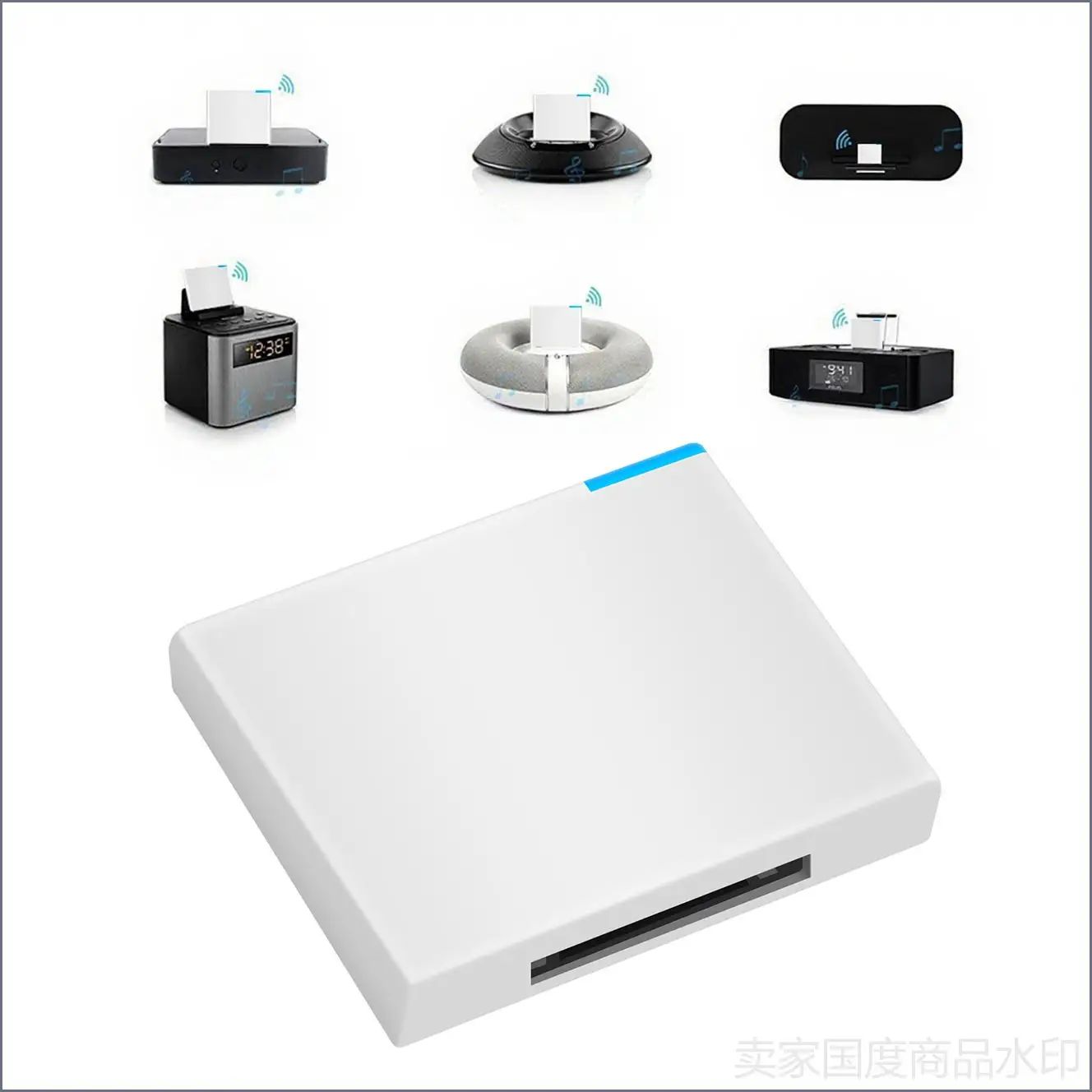 Bluetooth-приёмник с разъёмом 30-pin для аудиосистем Apple, белый