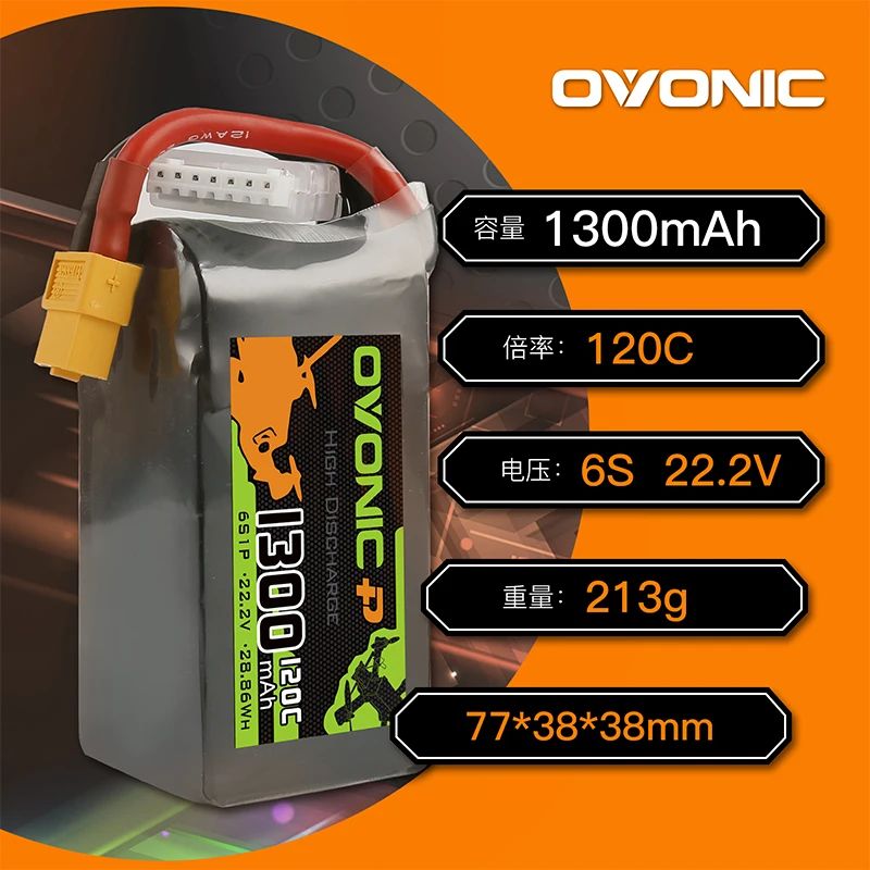 Литиевая батарея Ovonic Green Series Pro 850/1300/1550mAh 120c 4S 6S Lipo для модели самолета и кросс-машины с XT30/XT60