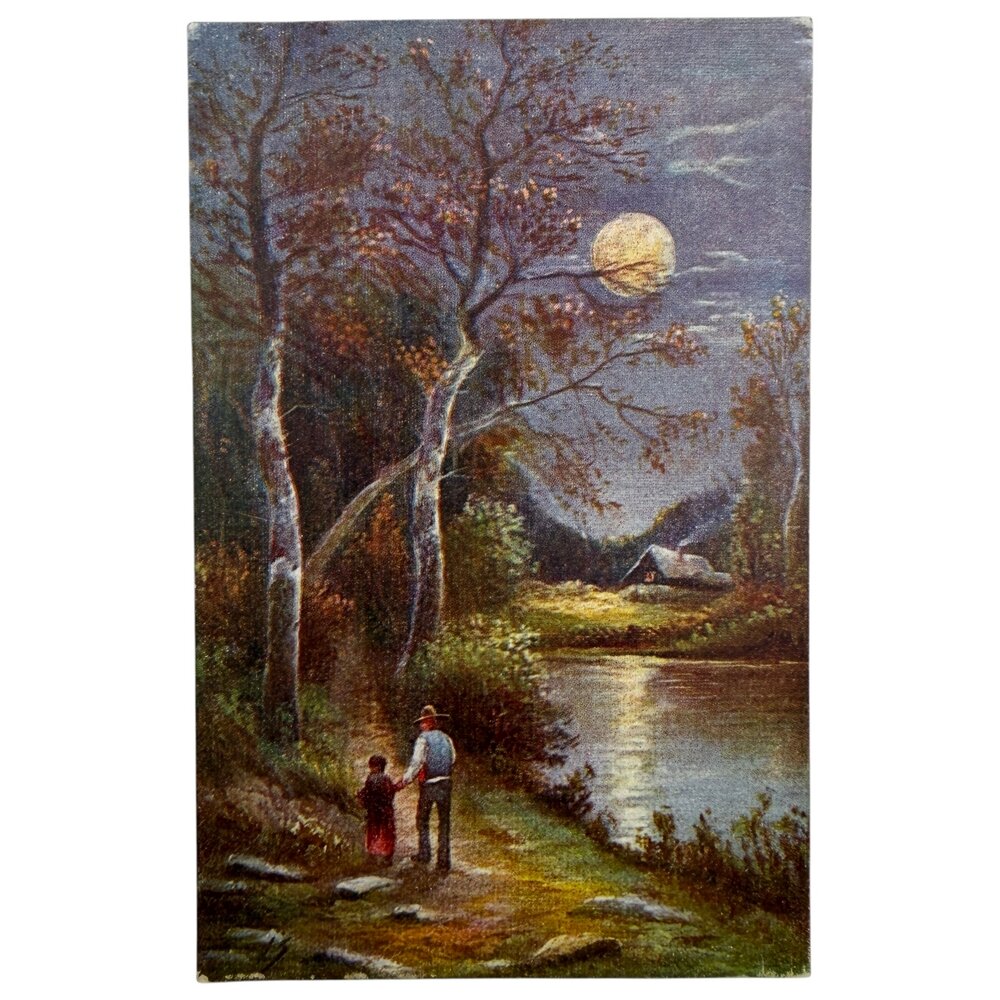 Почтовая открытка "Дорога к дому" 1900-1917 гг. Австро-Венгрия