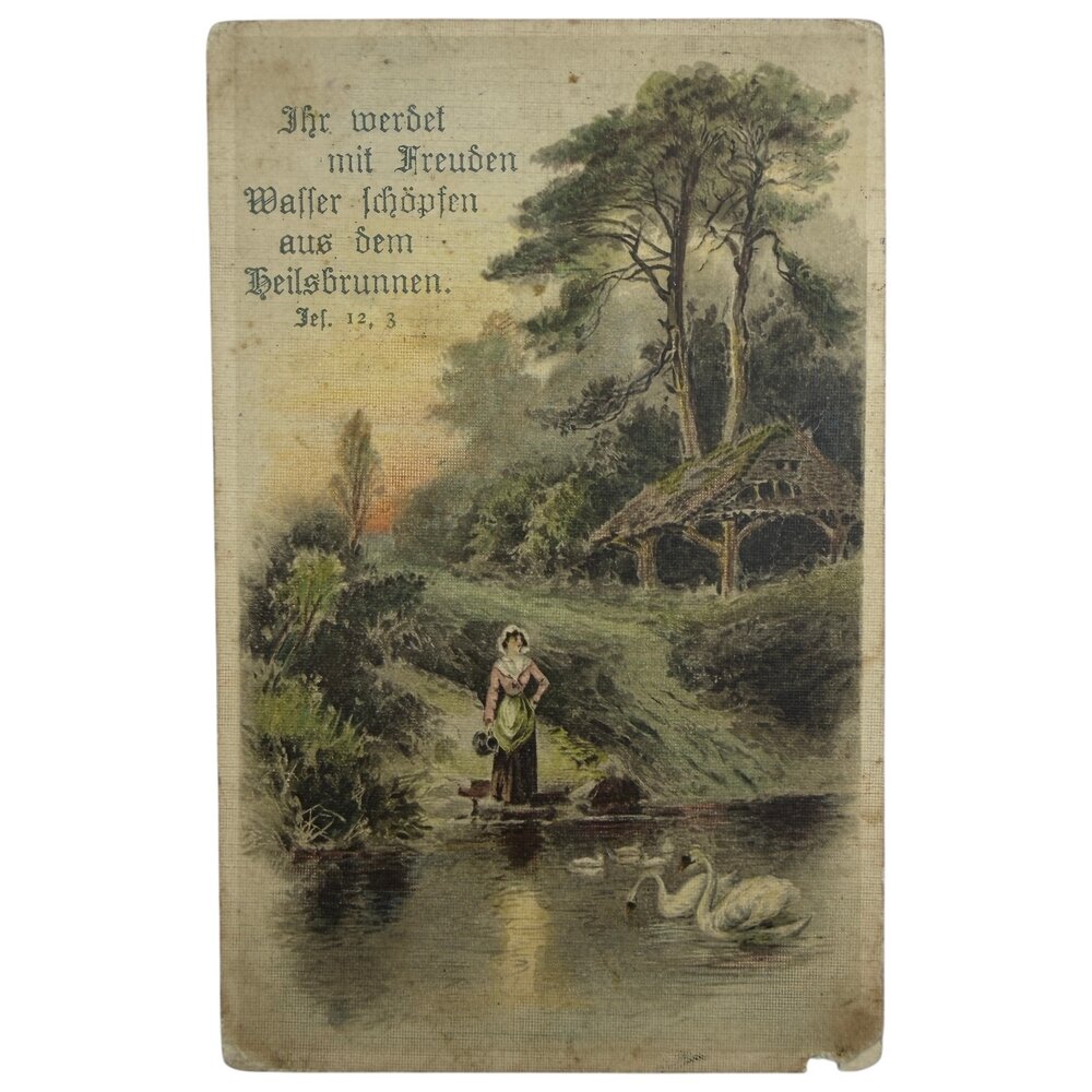 Почтовая открытка "У источника спасения" 1900-1912 гг. Германская Империя