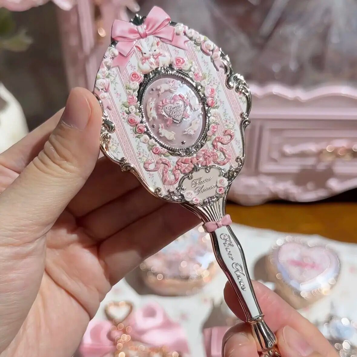 Набор для макияжа Flower Knows Strawberry Rococo Series mini pink