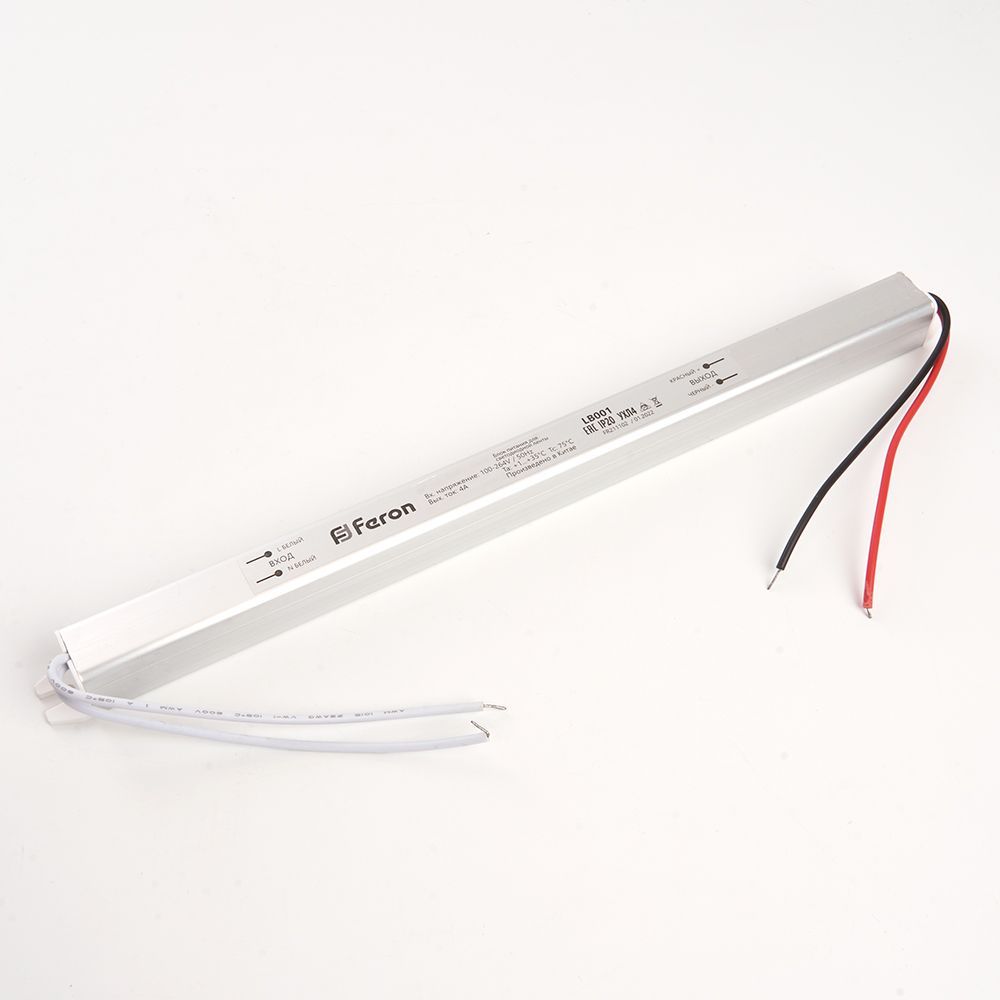 Трансформатор электронный для светодиодной ленты 36W 24V ( ультратонкий драйвер), LB001 арт. 48012