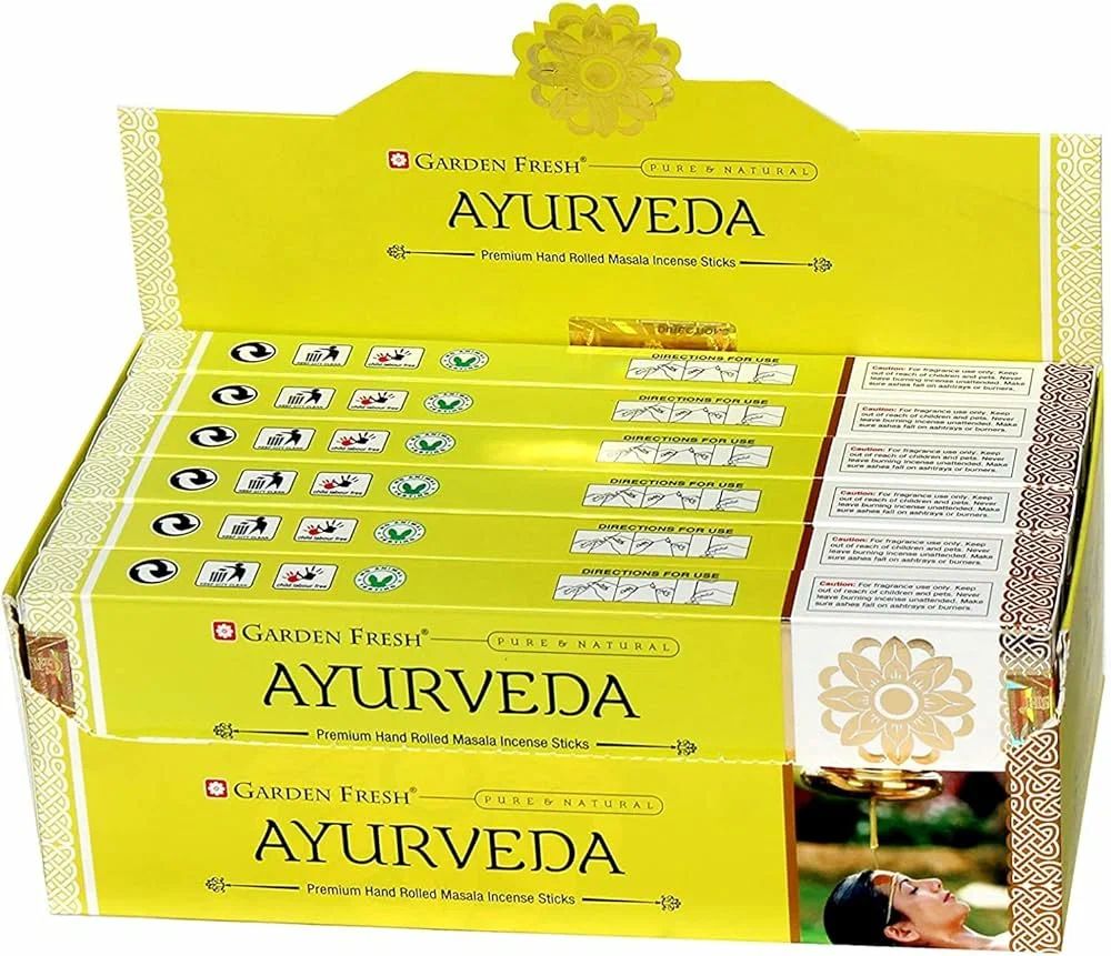 Аромапалочки Аюрведа Гарден Фреш Ayurveda Garden Fresh, Блок 12 кор. по 15 палочек