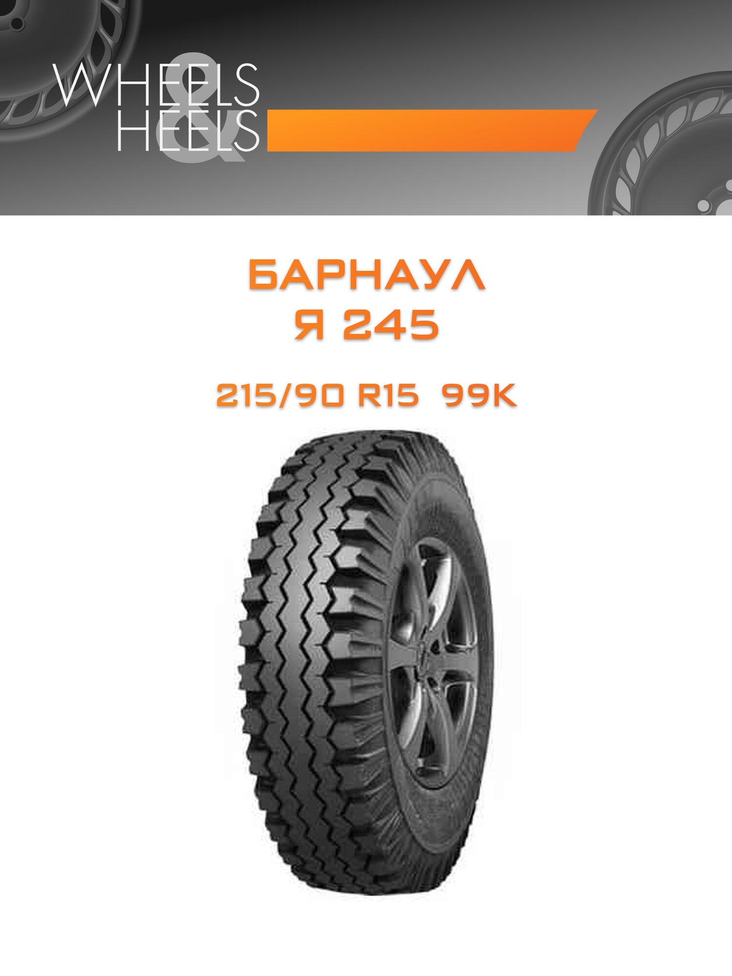 Шина автомобильная Барнаул Я 245 215/90 R15C 99K ALLSEASON, всесезонная, универсальная