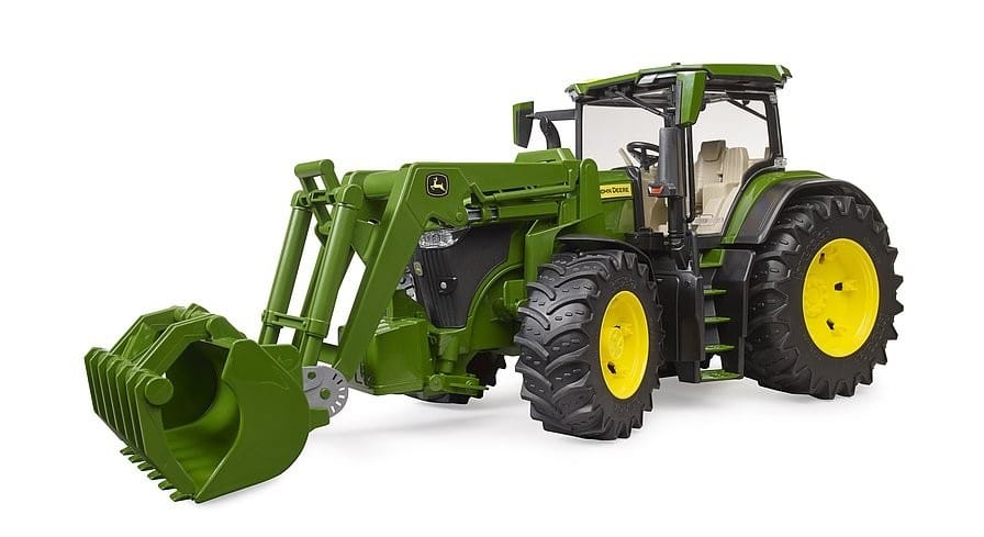 Трактор Bruder John Deere 7R 350 с погрузчиком, зеленый, 1:16