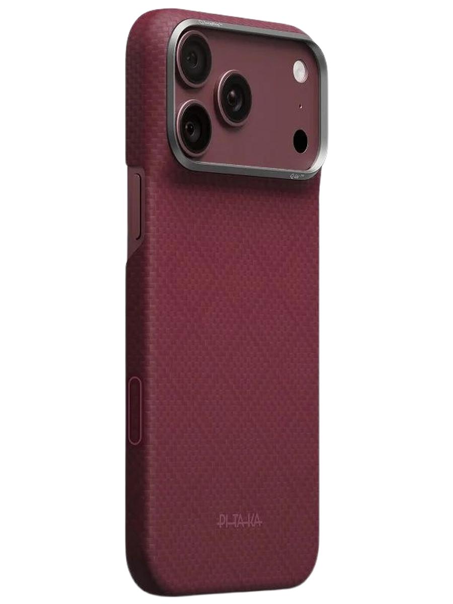 Ультра тонкий чехол PITAKA (Argyle) для iPhone 17/18 Pro, (Burgundy) Бордовый