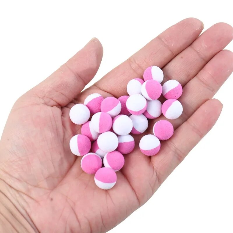 Двухцветные пенопластовые шарики для карпа 12 мм, 30 шт. Розовый, 30PCS, WhitePurple