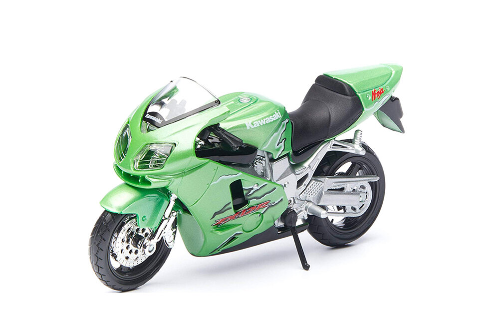 Модель коллекционная MAISTO Kawasaki ninja ZX-12R / кавасаки ниндзя ЗХ-12Р зеленый (длина 11,9 см)