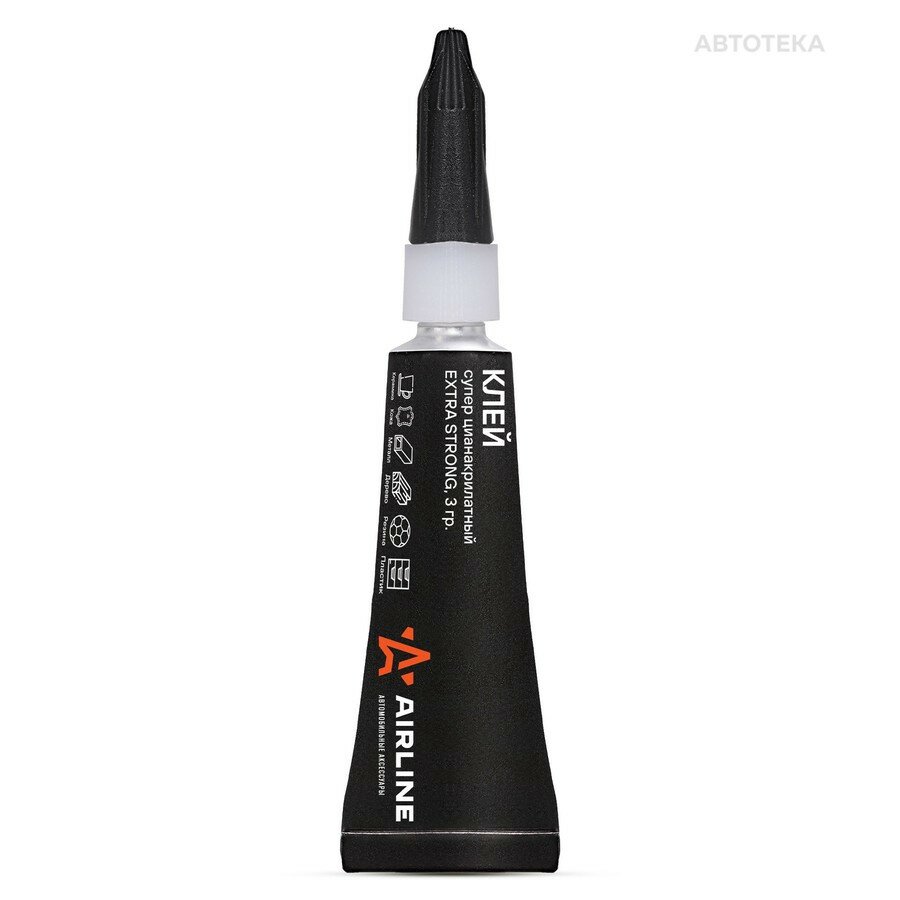 AIRLINE Клей супер цианакрилатный EXTRA STRONG. 1 шт. 3 гр. блистеры на подложке AIRLINE ADGC007