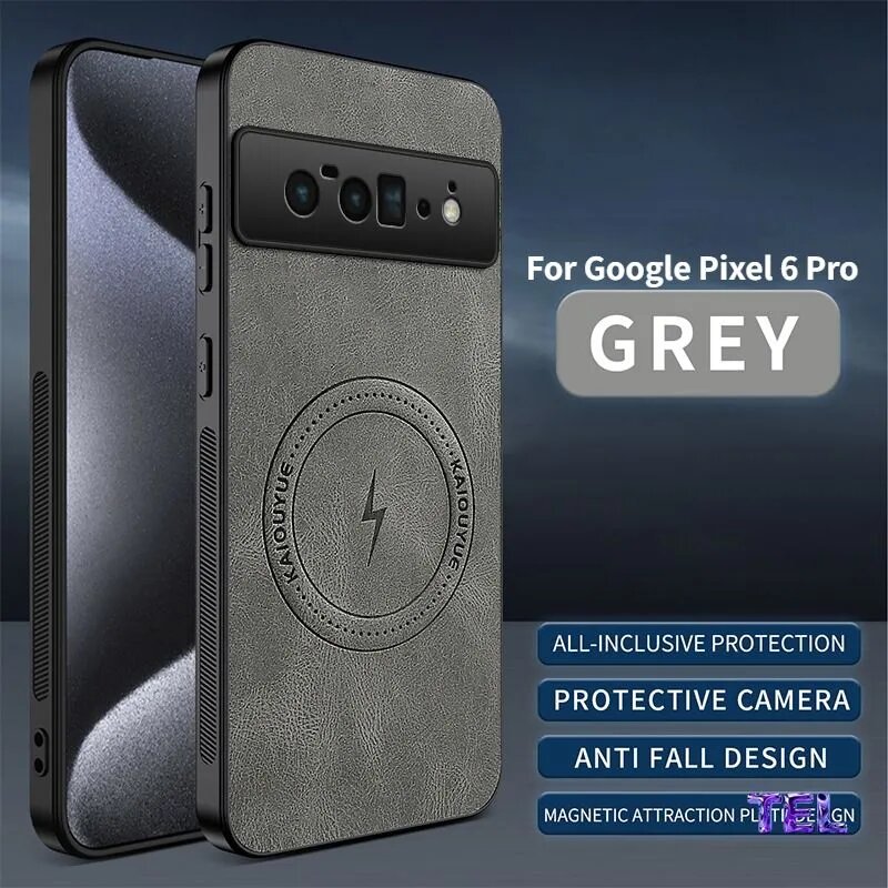 Роскошная кожа MagSafe Чехол для Google Pixel 6 Pro (Гугл Пиксель 6 Про)