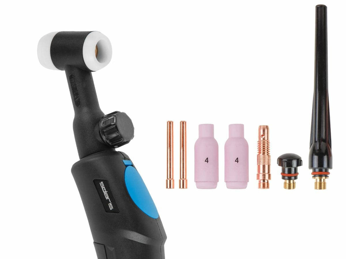 Горелка сварочная TIG SOLARIS WGT-17V 4 м, 150 А, разъем 10-25, вентиль (SL5715-3)