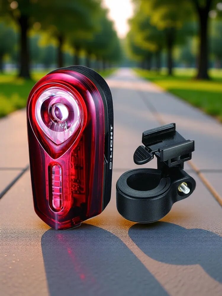Фонарь велосипедный D-LIGHT CG-406R, задний, габаритный, с оптическим дизайном