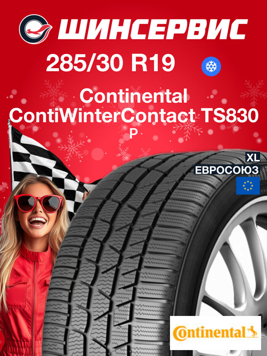 Зимняя нешипованная шина Continental ContiWinterContact TS830 P 285/30 R19 98 V, зимняя автомобильная резина