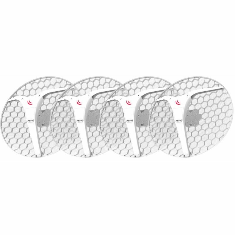 Точка доступа MikroTik Pack of 4x LHG XL 5 ac with 27dBi 5GHz antenna, Dual Chain 802.11ac wireless, 716MHz.
